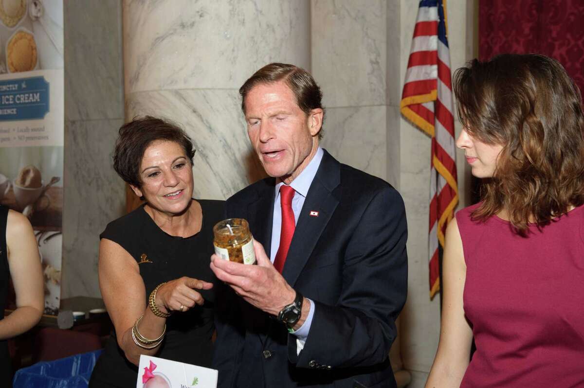 Conn. businesses display wares in historic Senate room on Capitol Hill