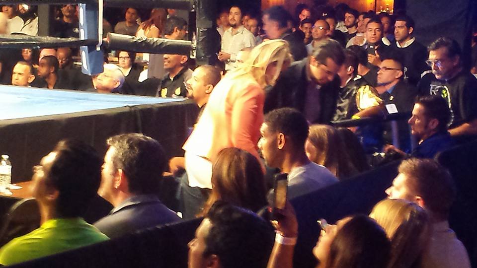 San Antonio Spurs' Tim Duncan spotted at a boxing match