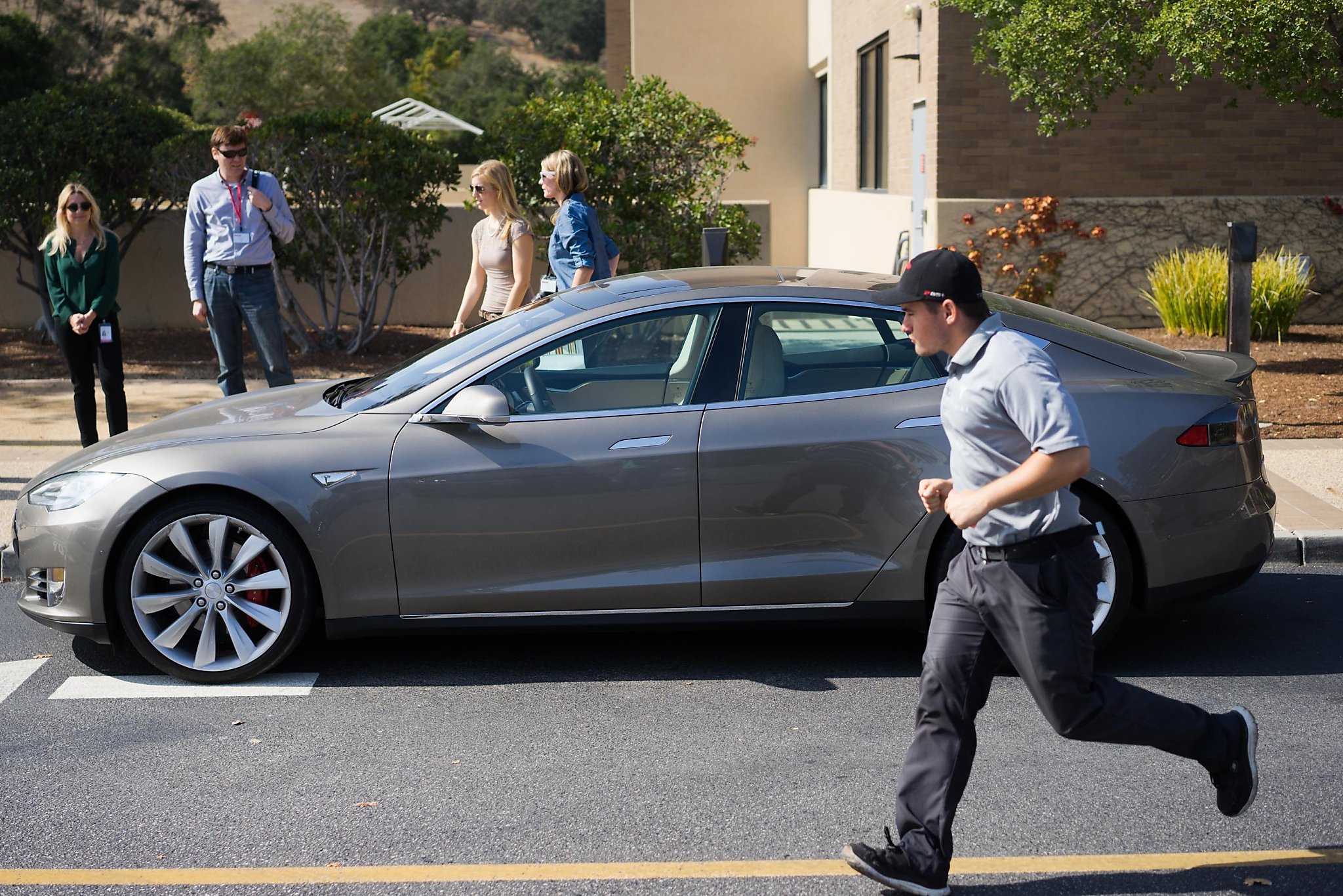 Behind the wheel of a self-driving Tesla