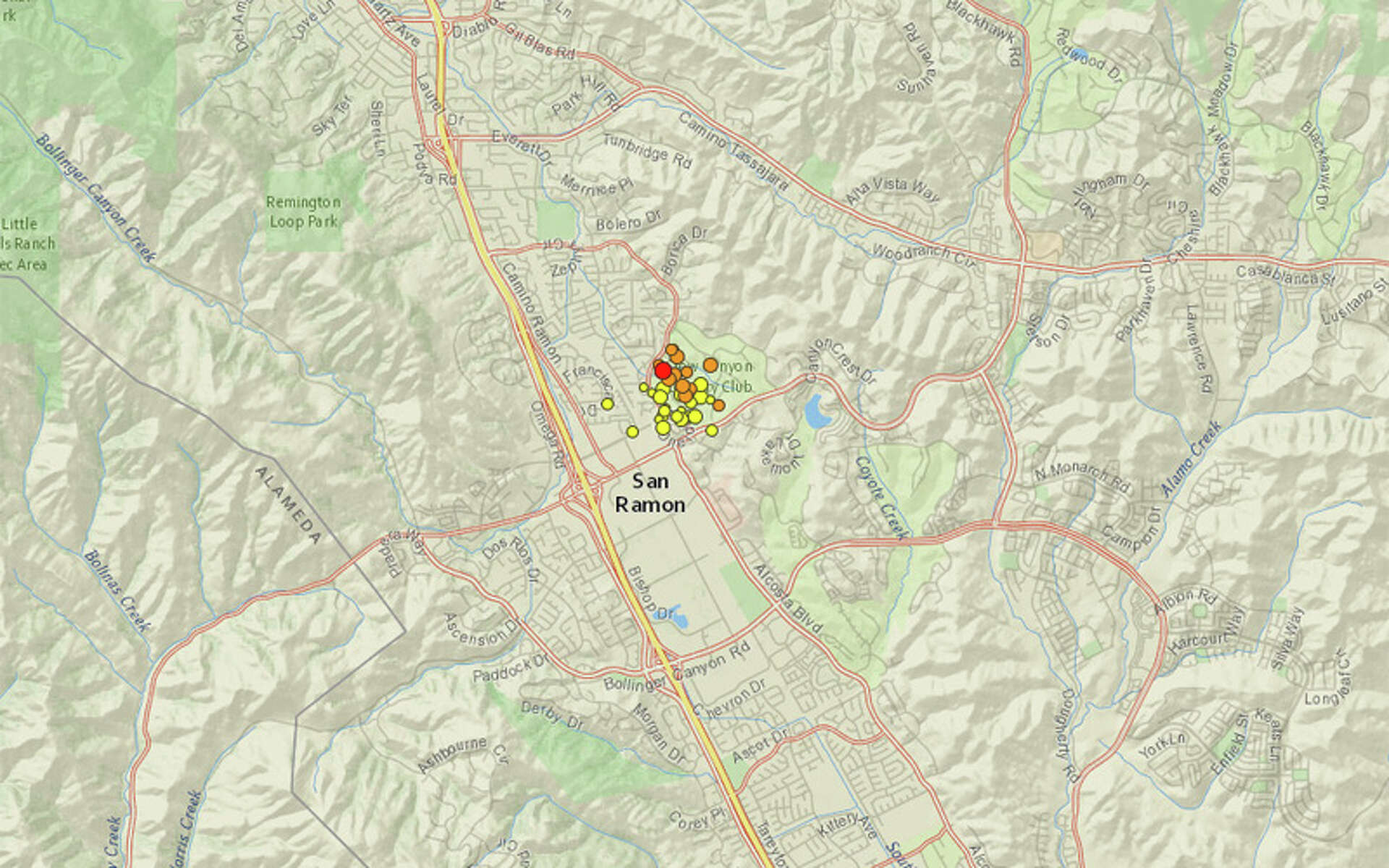 Nearly 200 earthquakes shake San Ramon