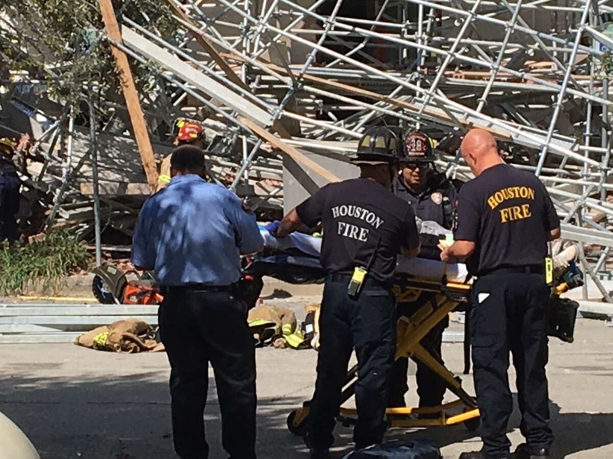 Construction scaffolding collapses near Minute Maid Ballpark; several ...