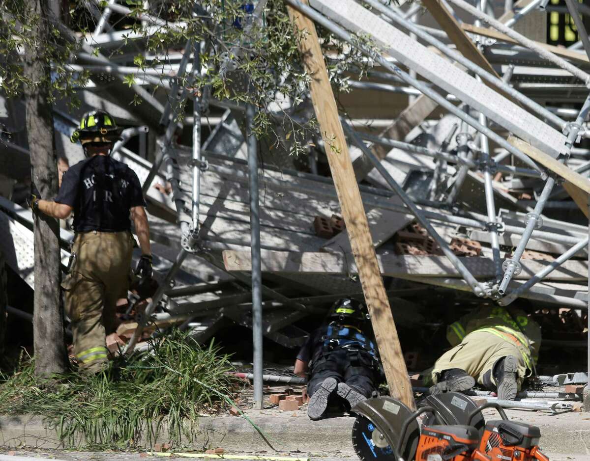 Construction scaffolding collapses near Minute Maid Ballpark; several ...