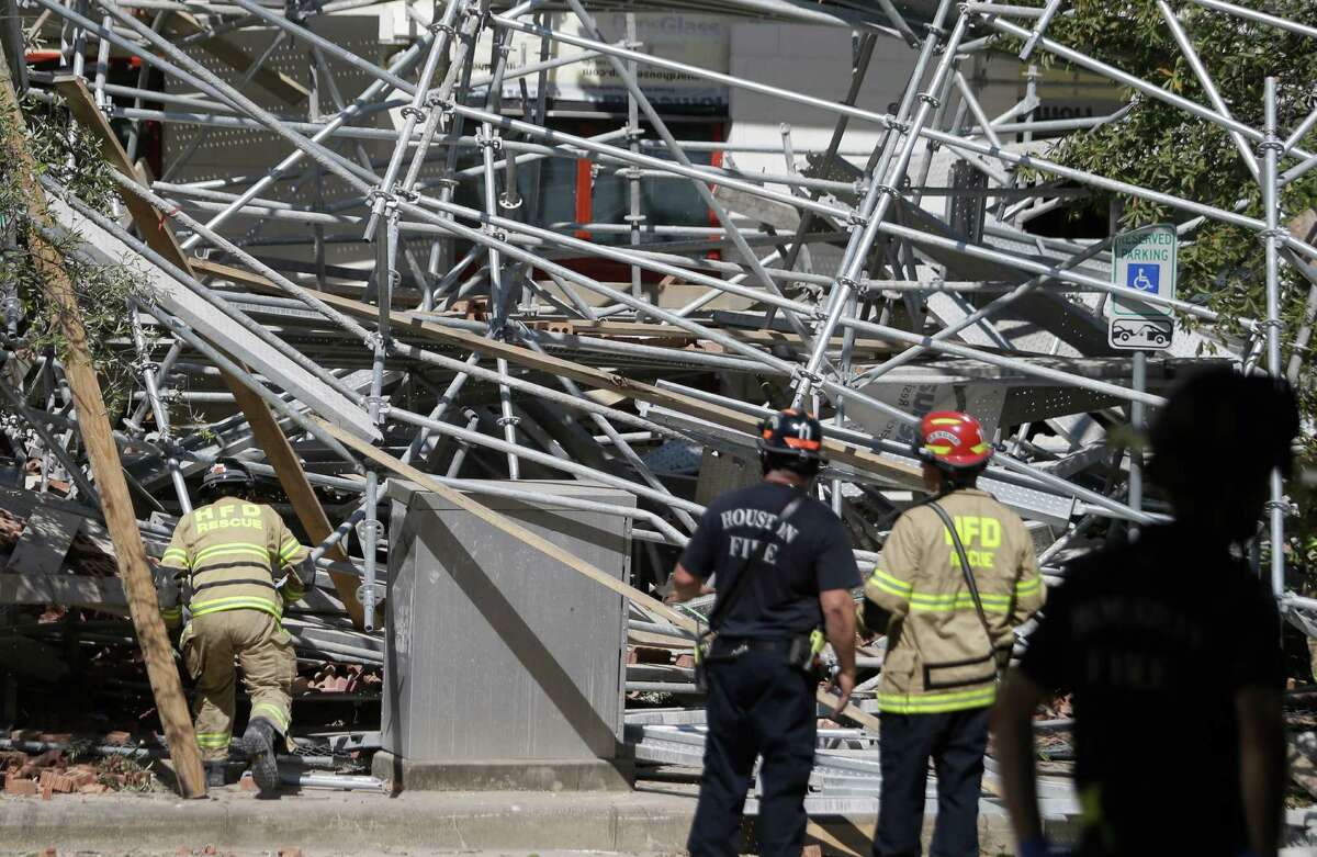 Construction scaffolding collapses near Minute Maid Ballpark; several ...