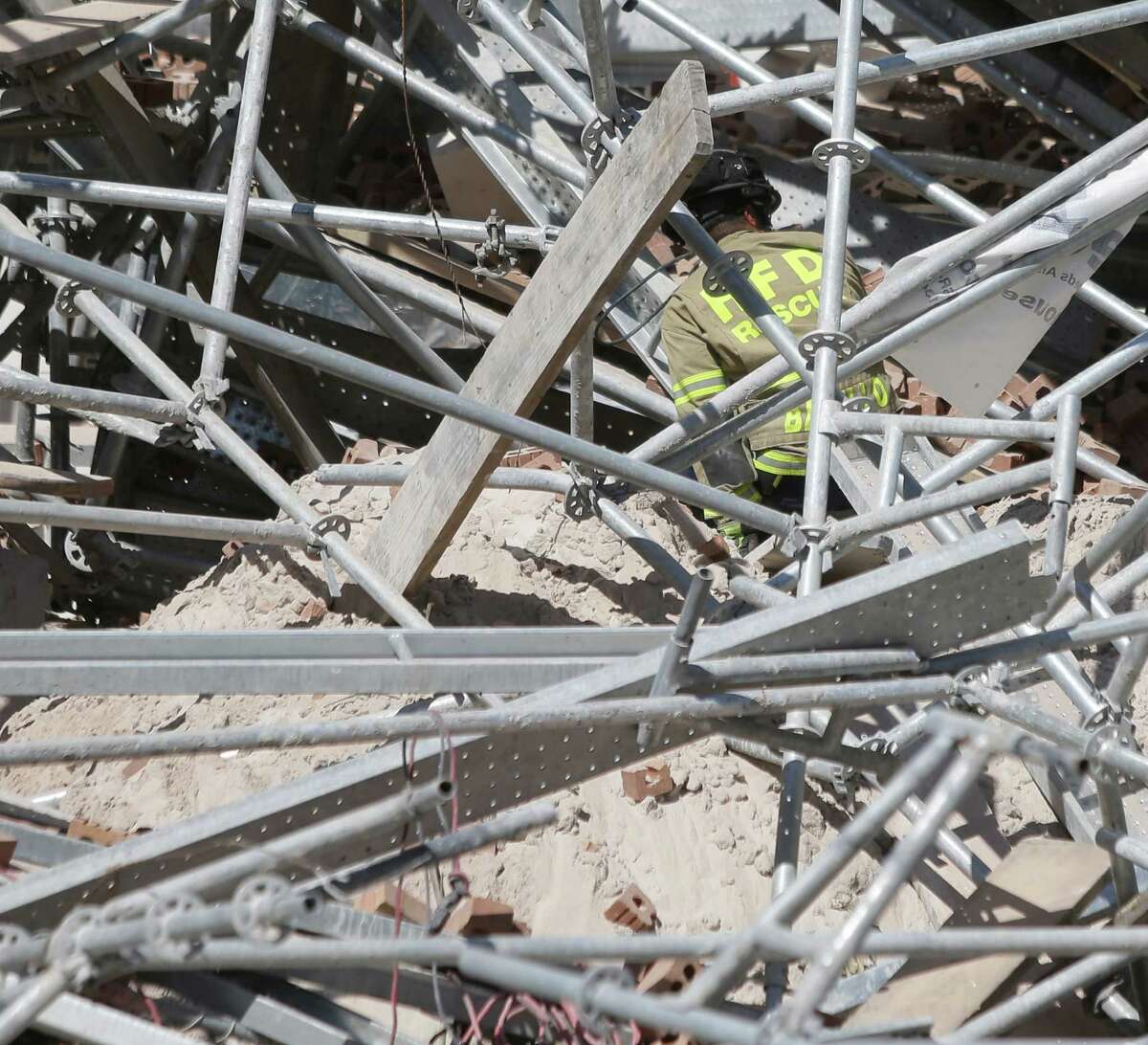 Construction scaffolding collapses near Minute Maid Ballpark; several ...