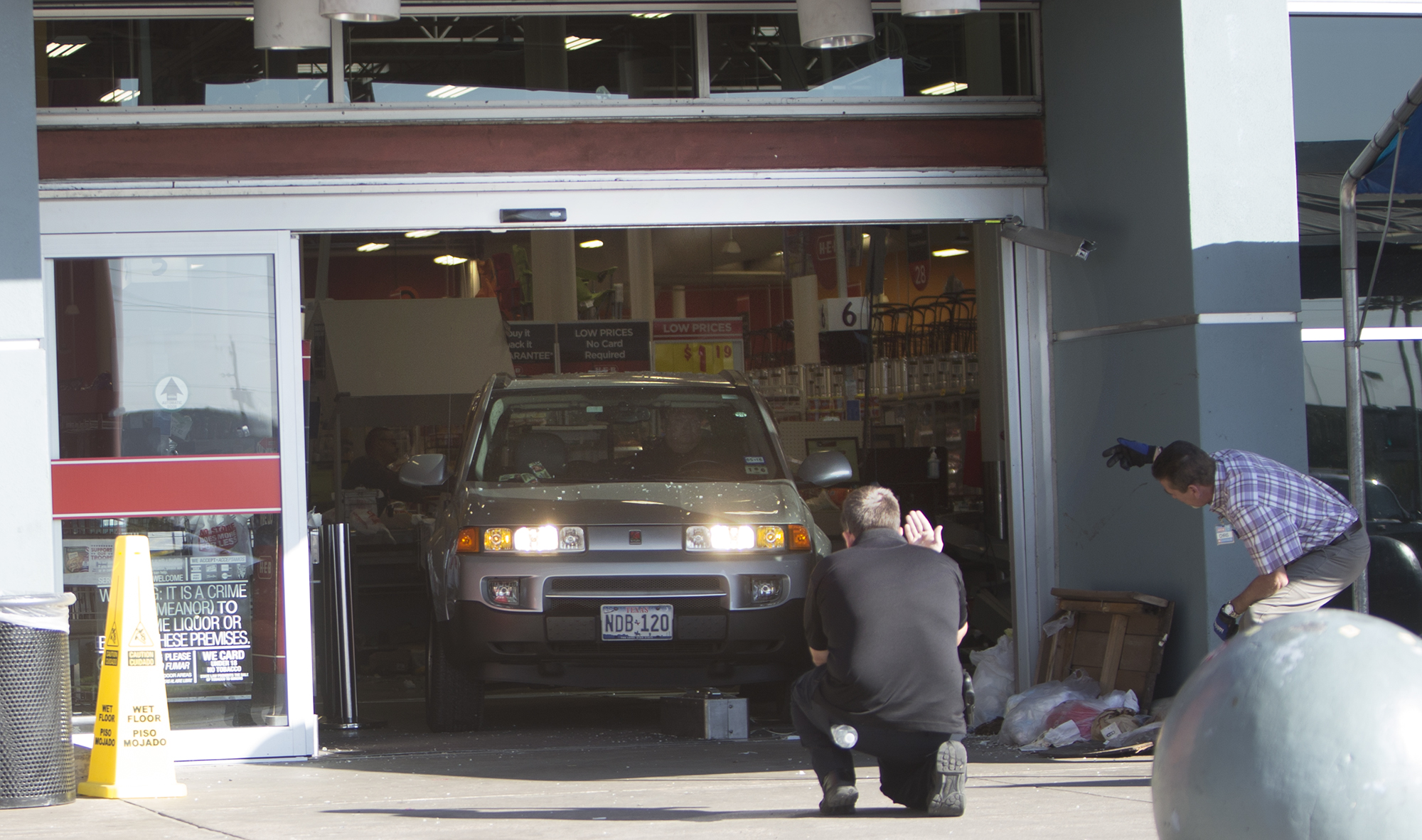 Woman killed, others injured in supermarket crash