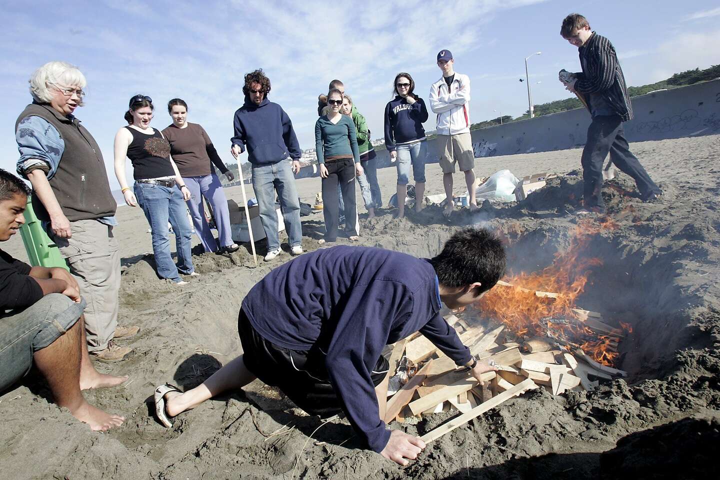 Ocean Beach reopens to bonfires with new concrete pits