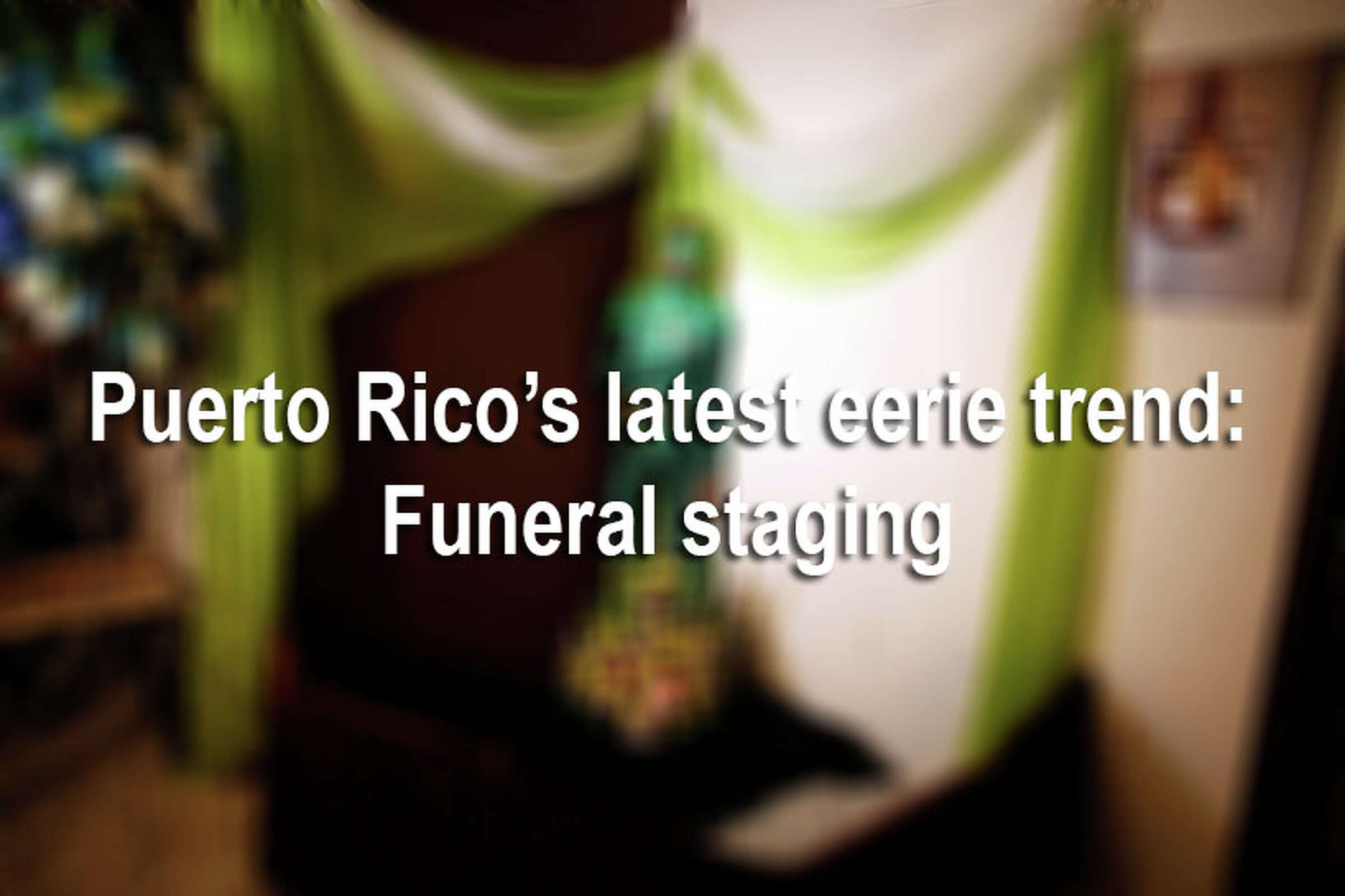 Puerto Rico gangster propped up, playing dominoes at his funeral