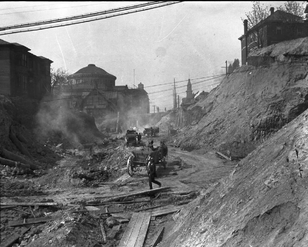 Filling in, cutting down and digging up old Seattle