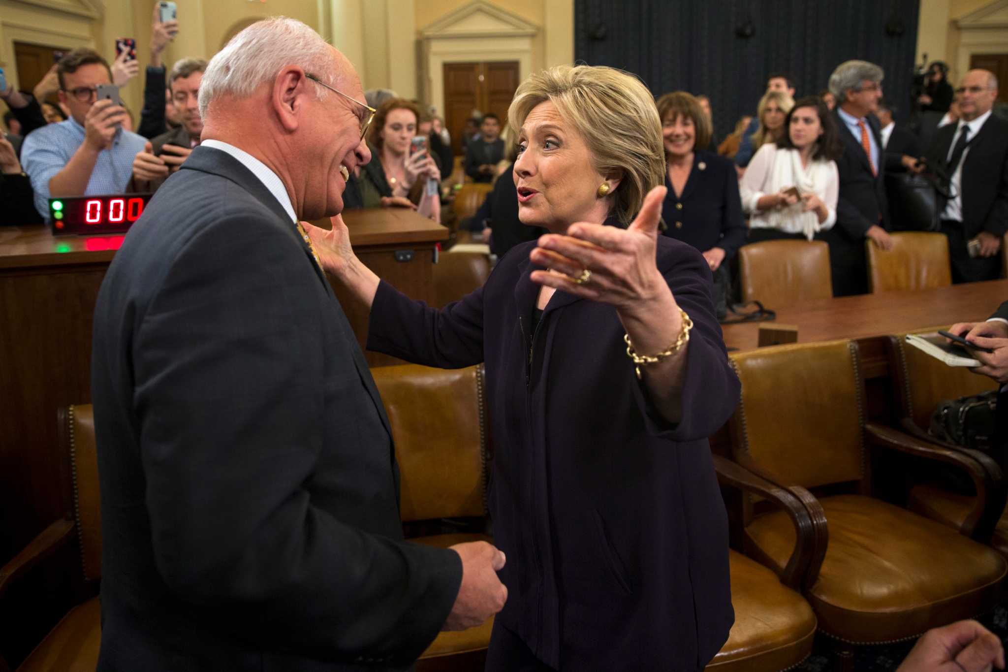 Rep. Paul Tonko offers friendly face to Hillary Rodham Clinton during ...