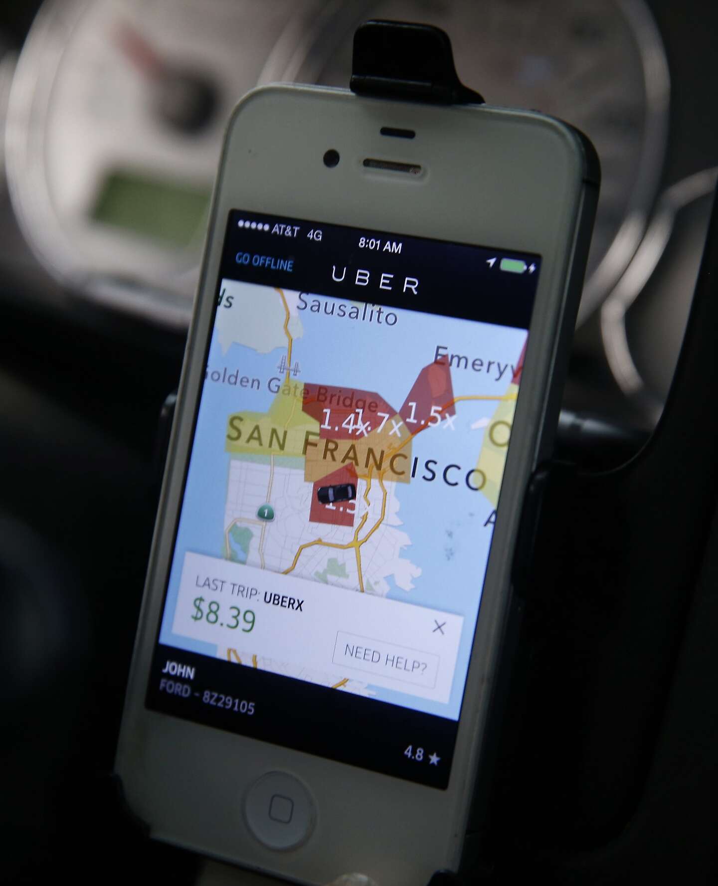 Report says Uber surge pricing has a twist: some drivers flee