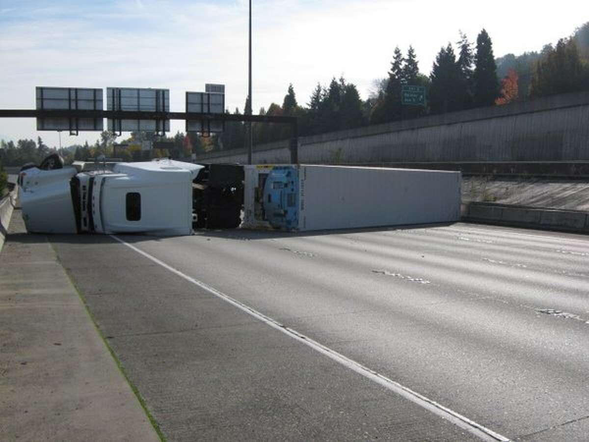 I-90 reopened after semi truck rollover