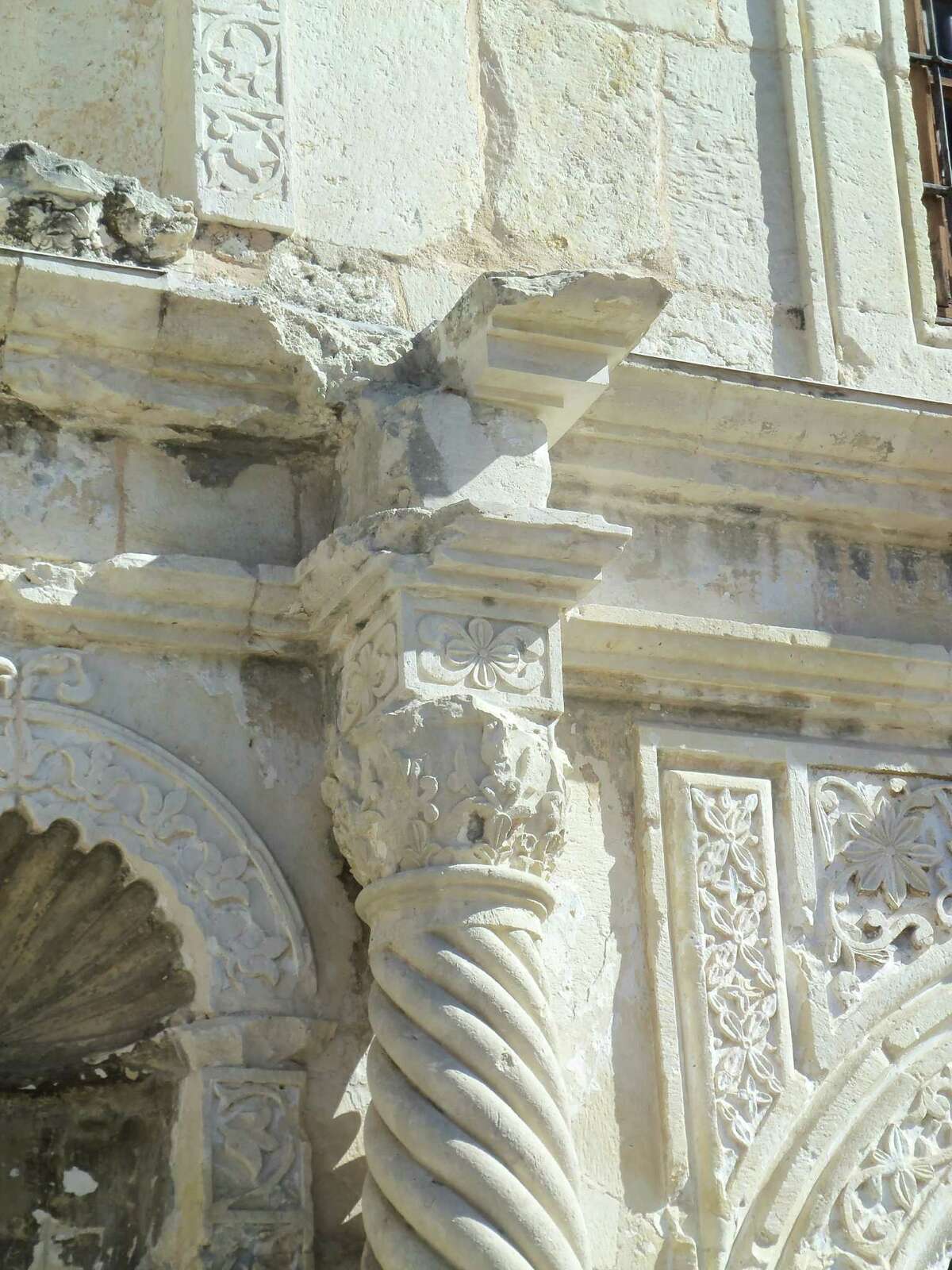 Stone work at Alamo reveals 1700s opening