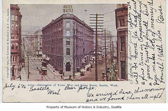 Skyscrapers and towers of Seattle's yesteryear