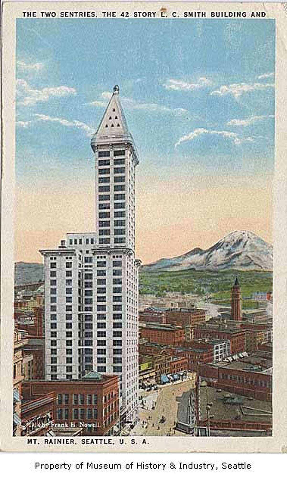 Skyscrapers and towers of Seattle's yesteryear