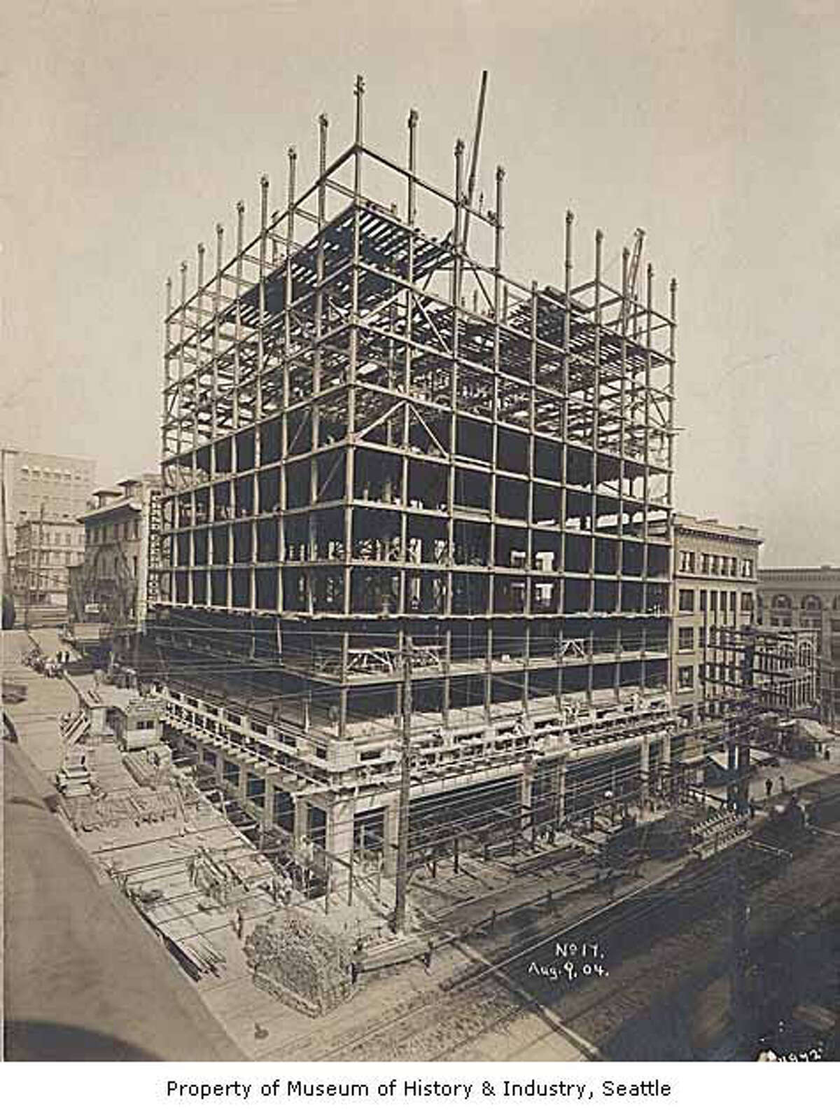 Skyscrapers and towers of Seattle's yesteryear