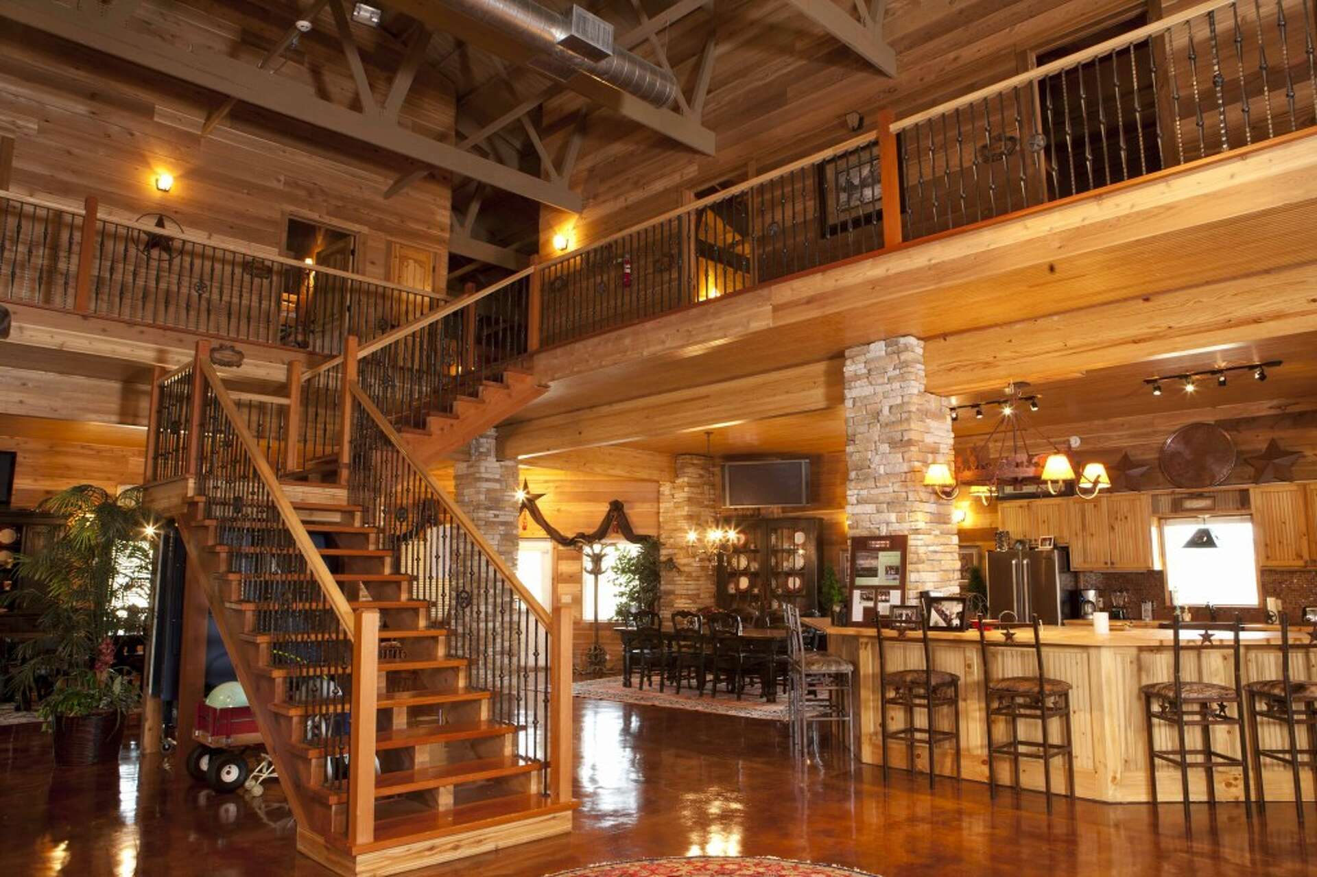 The bland-looking barns are anything but ordinary inside