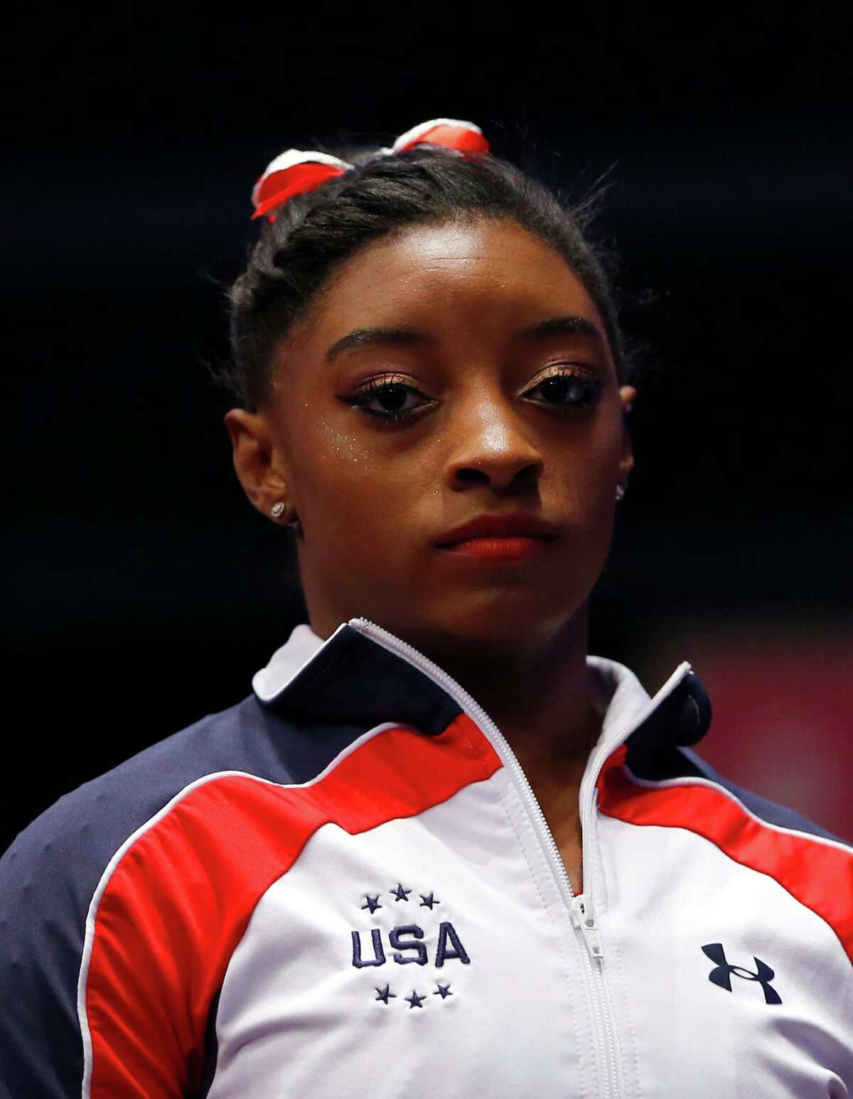 Spring's Simone Biles wins third straight world all-around gymnastics title