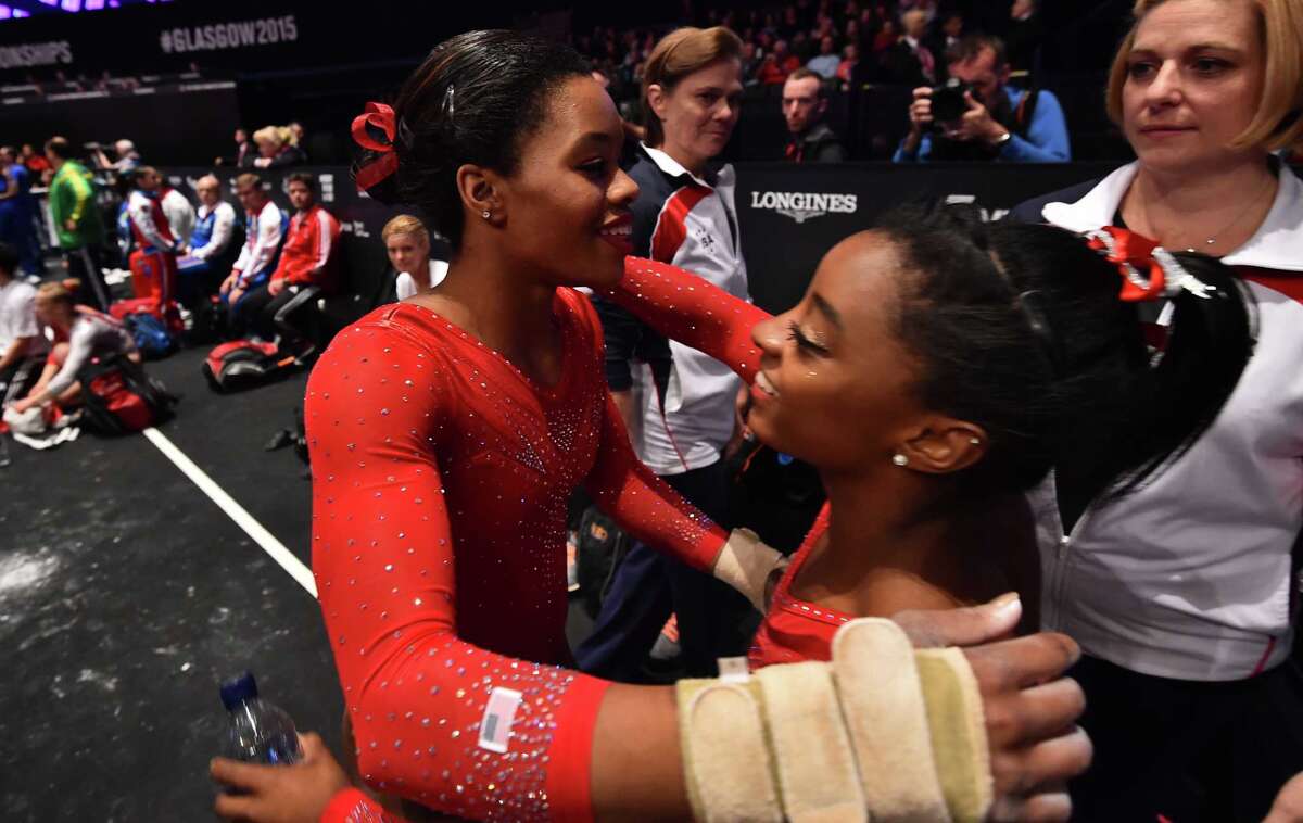 Spring's Simone Biles wins third straight world all-around gymnastics title