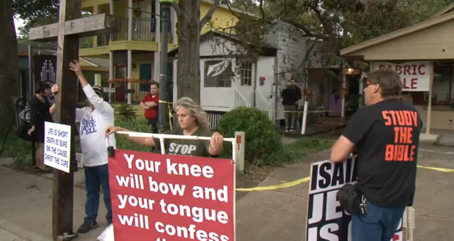 Protests mar first service at Greater Church of Lucifer