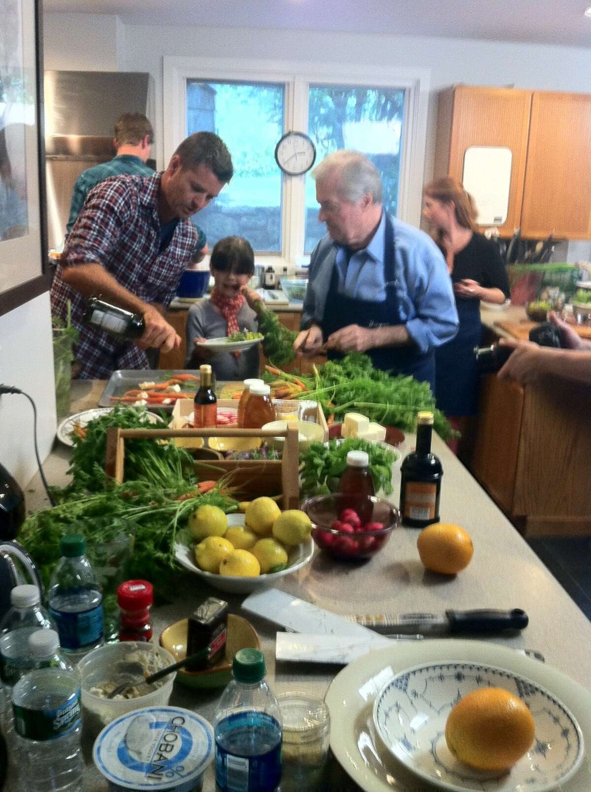 On the set of "Moveable Feast with Fine Cooking"