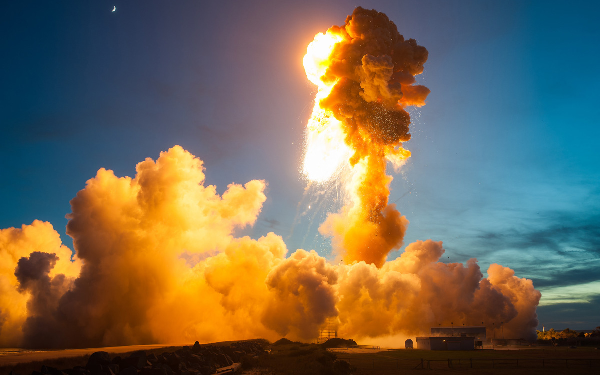 NASA's unseen Antares rocket explosion photos released