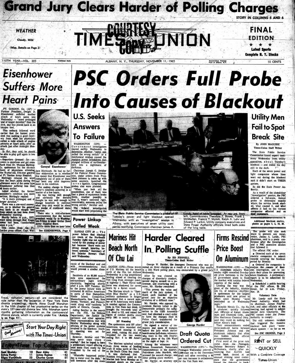 50 years ago — Albany went dark in the Great Northeast Blackout