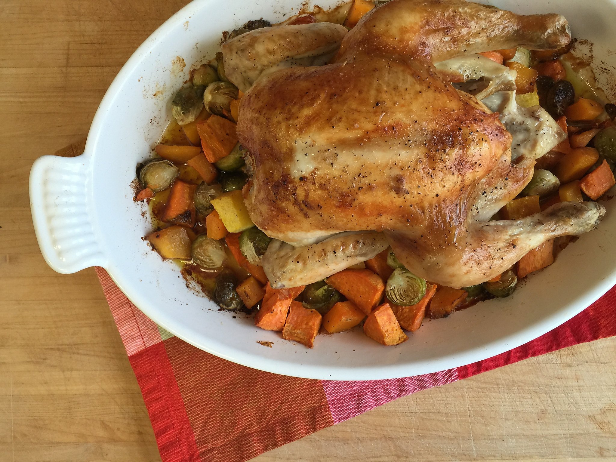 Cook Your Week: Roast Chicken Over Fall Vegetables