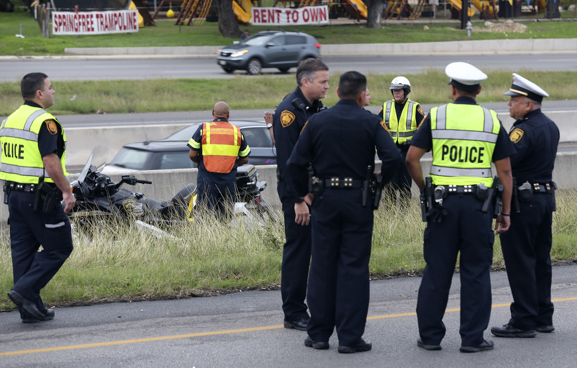 SAPD motorcycle officer injured in crash on North Side