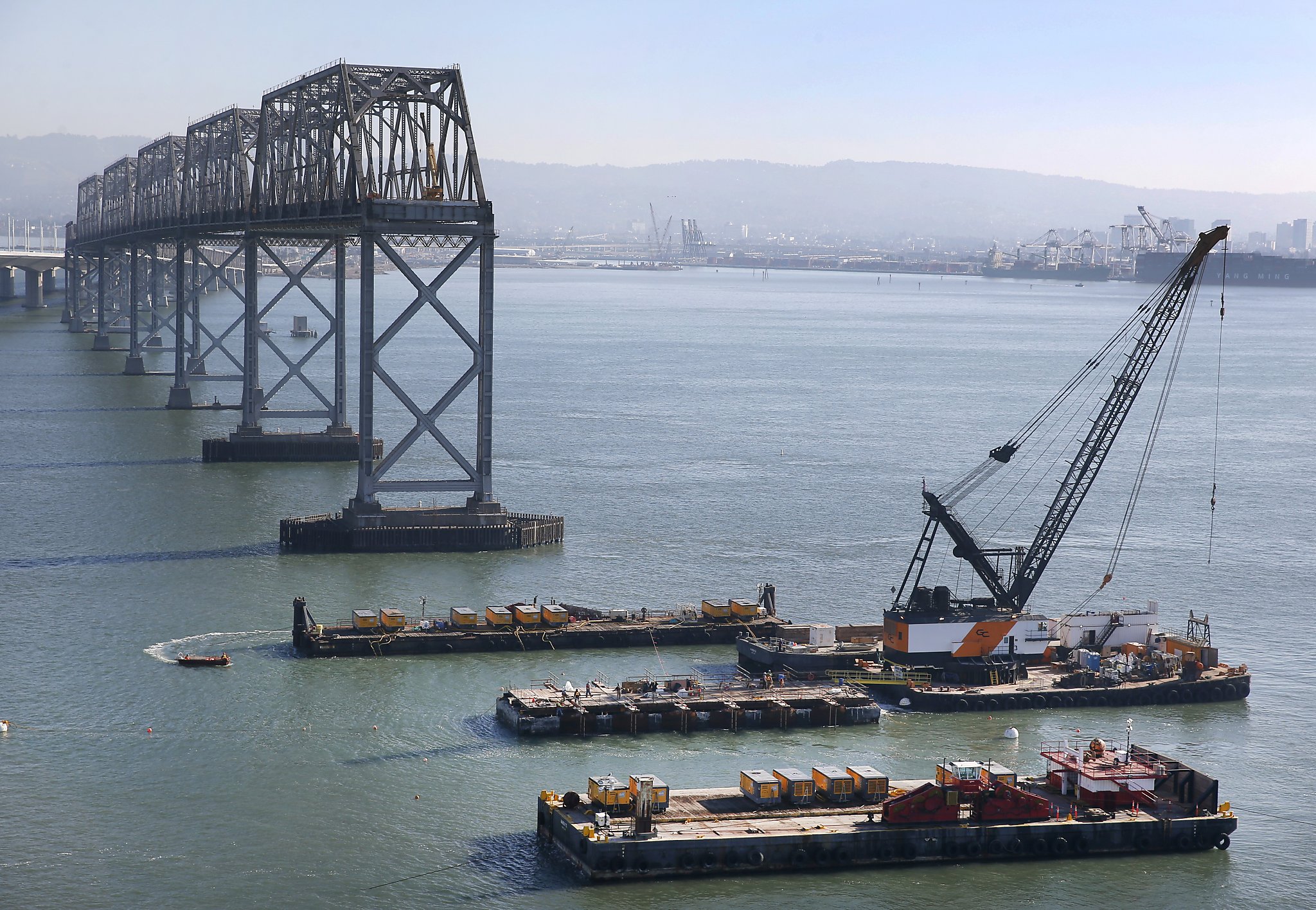 Caltrans aims for early Saturday on old Bay Bridge pier blast
