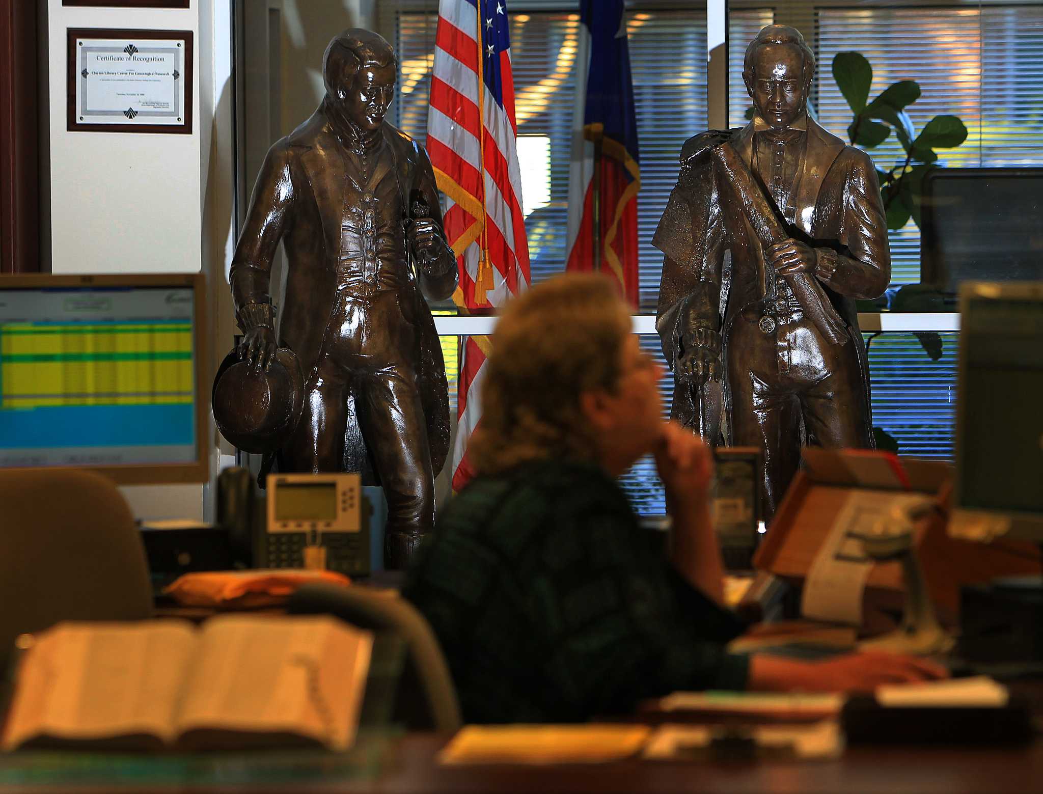 Statues of founders find place at City Hall