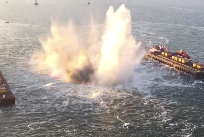 Underwater pier detonated on old Bay Bridge early Saturday