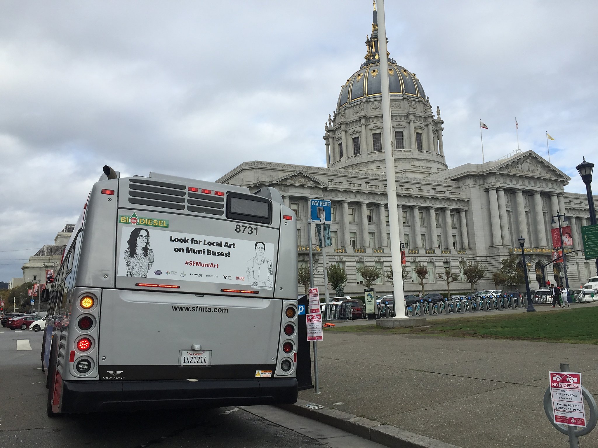Muni buses get art instead of ads