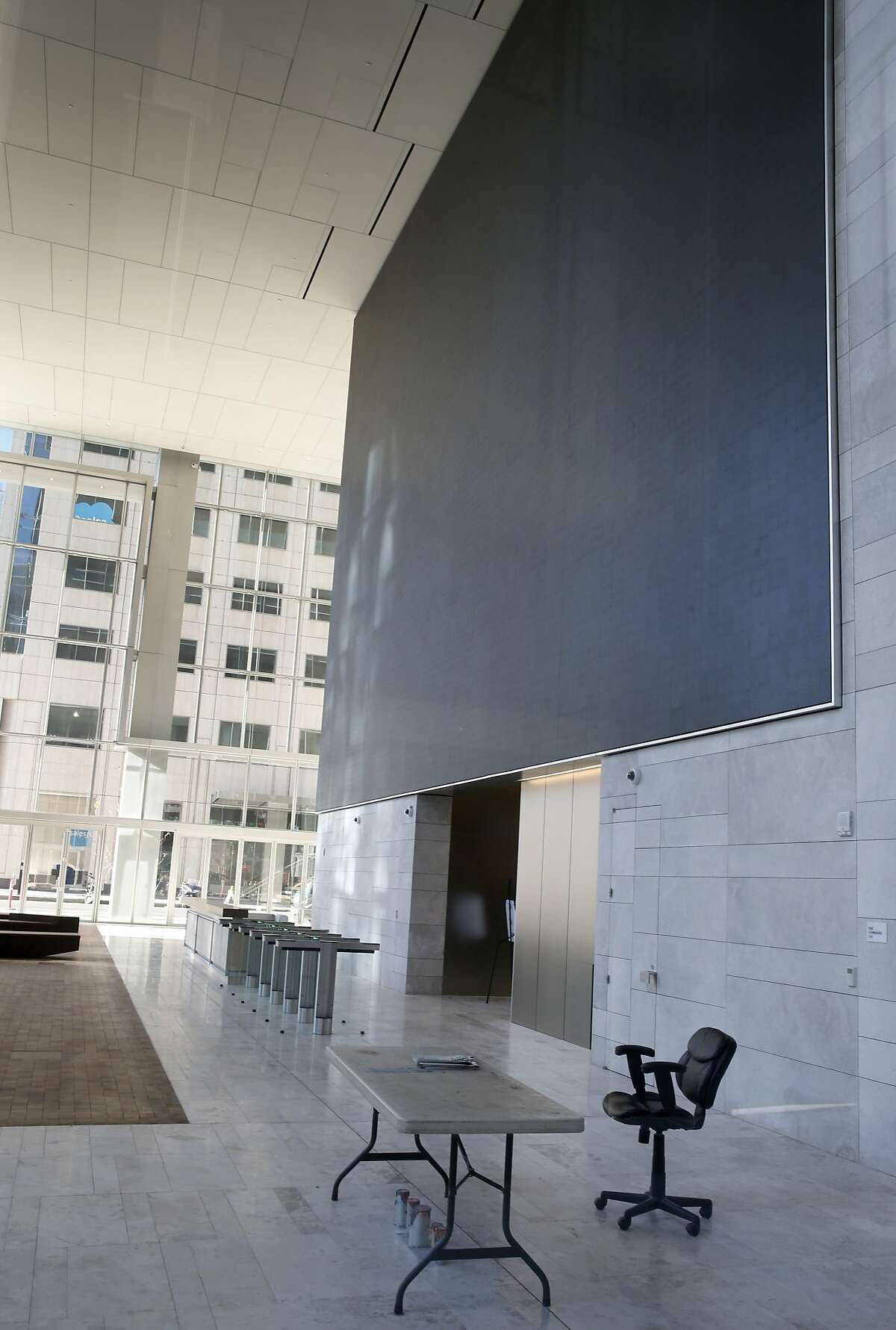 We’re sold on Salesforce’s colorful lobby light show