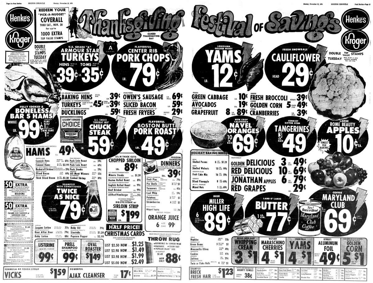 Thanksgiving grocery ads from Houston's past