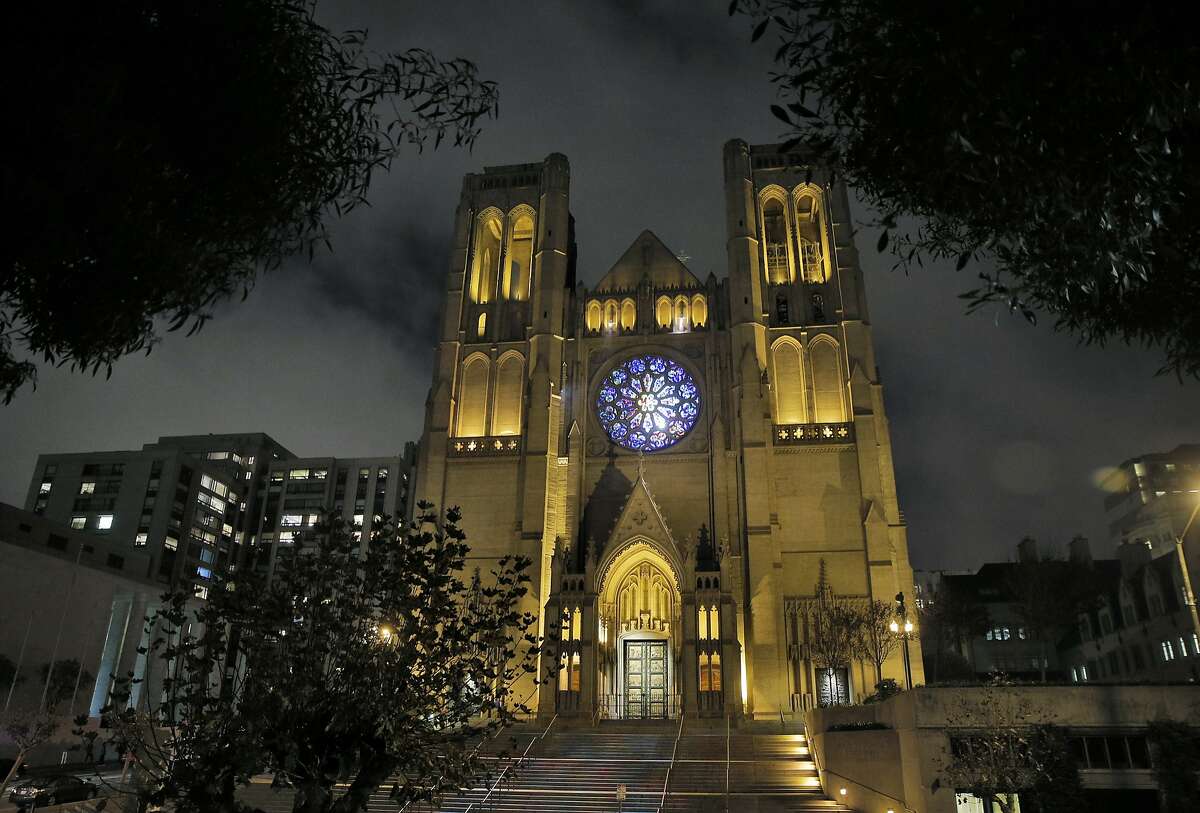 New lights in Grace Cathedral bring color to the darkness