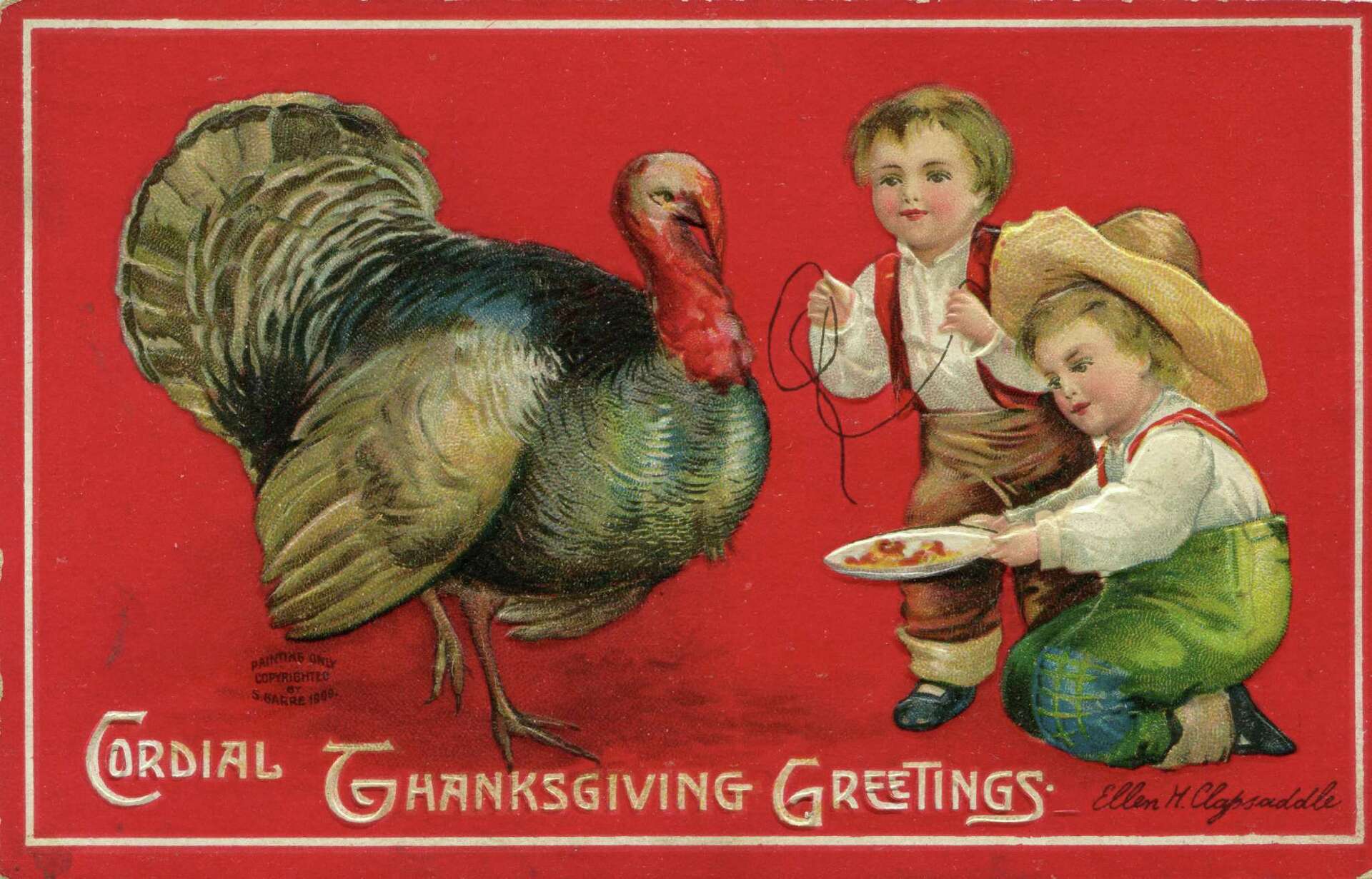 Antique Thanksgiving cards show the sentiments of old