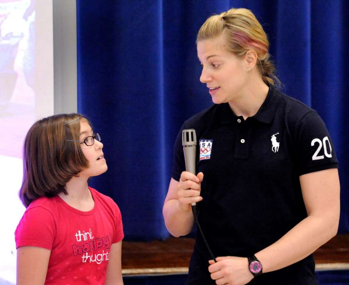 Danbury students meet Olympic medalist Erin Pac