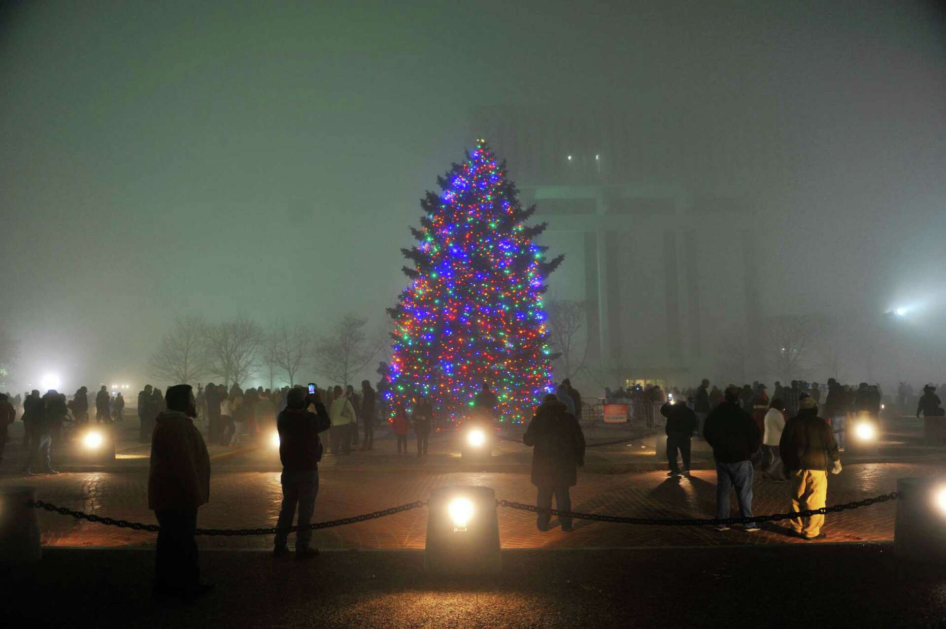 Photos: Christmas tree lighting at Empire State Plaza