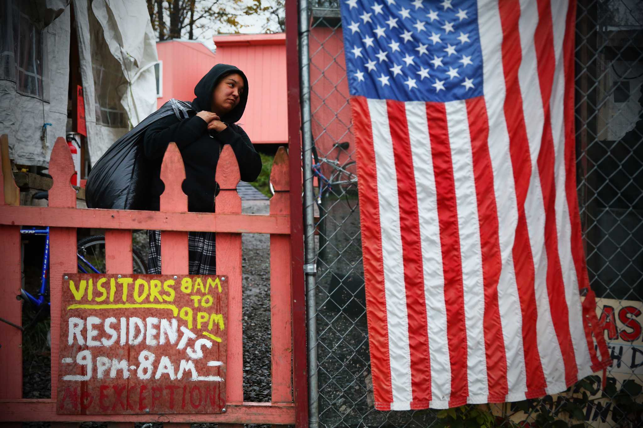 Homeless camp in Ballard, a leg up from living on the street, up and ...