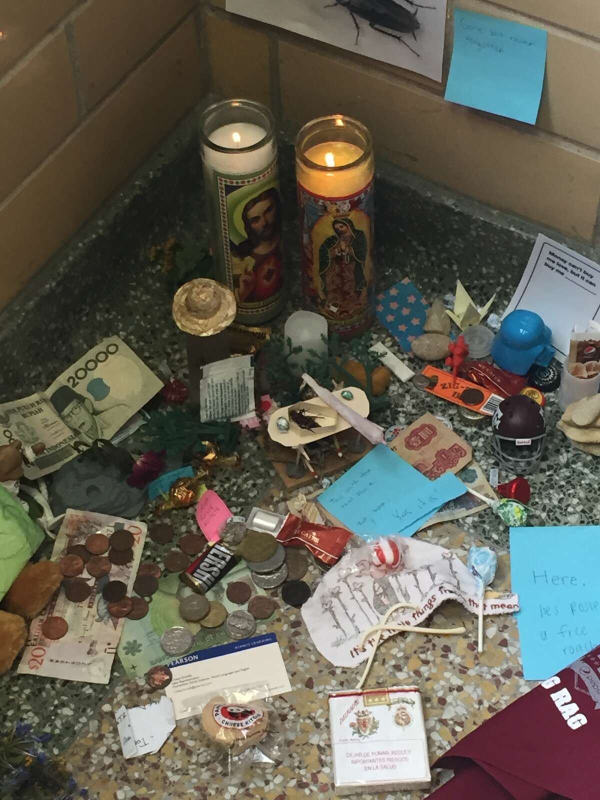 Funeral shrine celebrates fallen Texas A&M cockroach