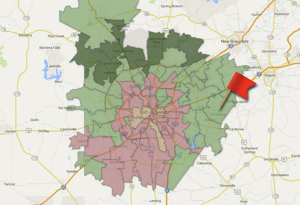 Map: Median household income in Bexar County by ZIP code