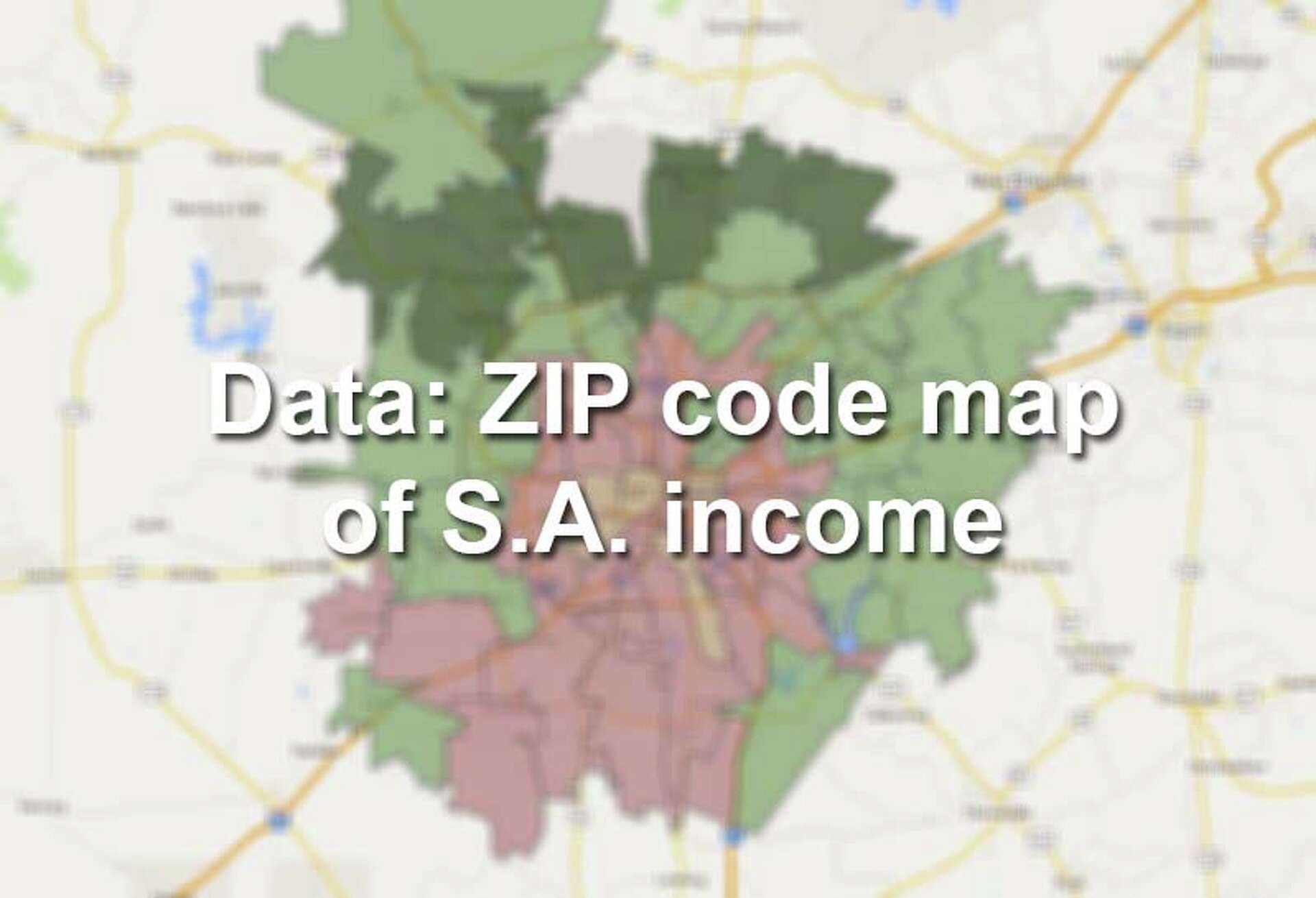 Map: Median household income in Bexar County by ZIP code