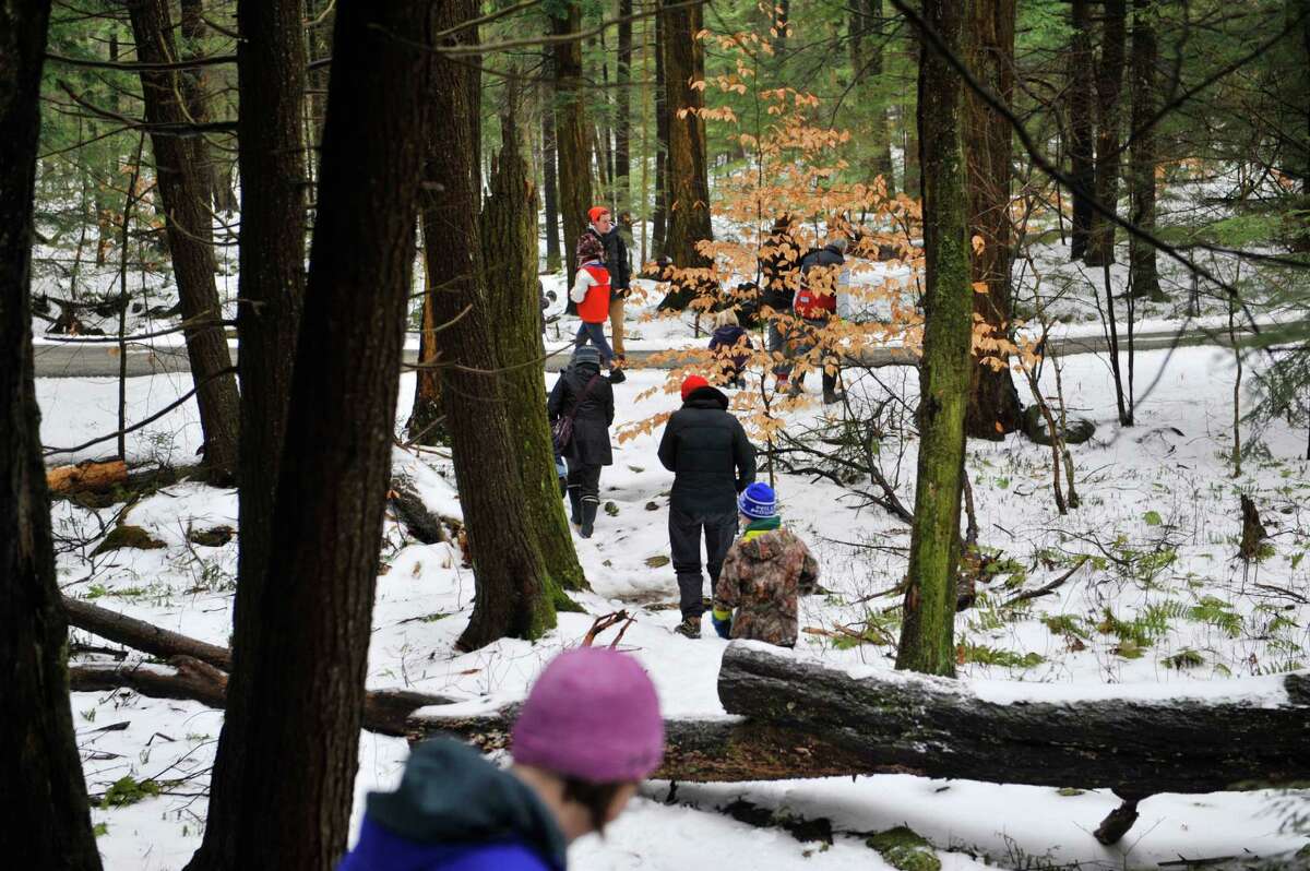 Enjoying winter outdoors at Dyken Pond