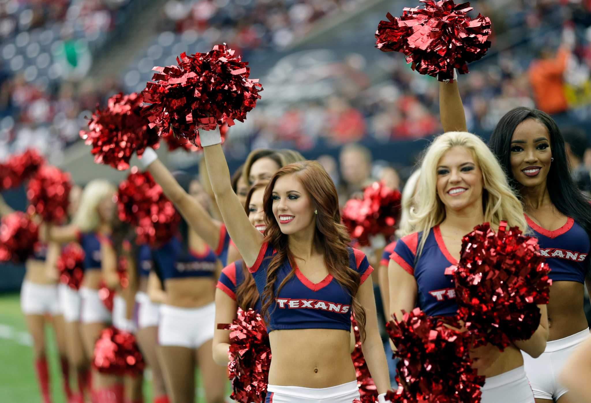 Texans cheerleaders have some fun celebrating AFC South title