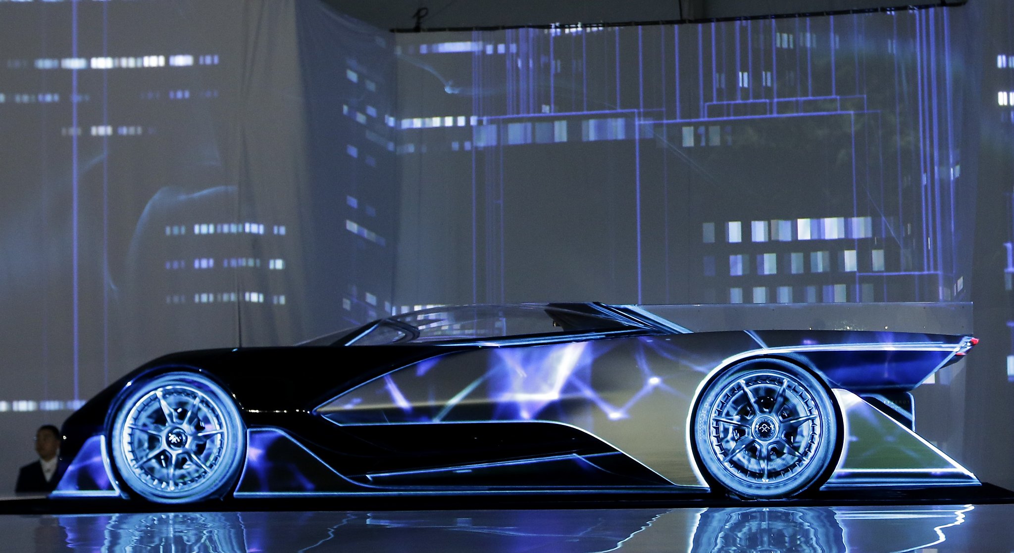 Faraday’s electric ‘Batmobile’ shows cars turning into gadgets