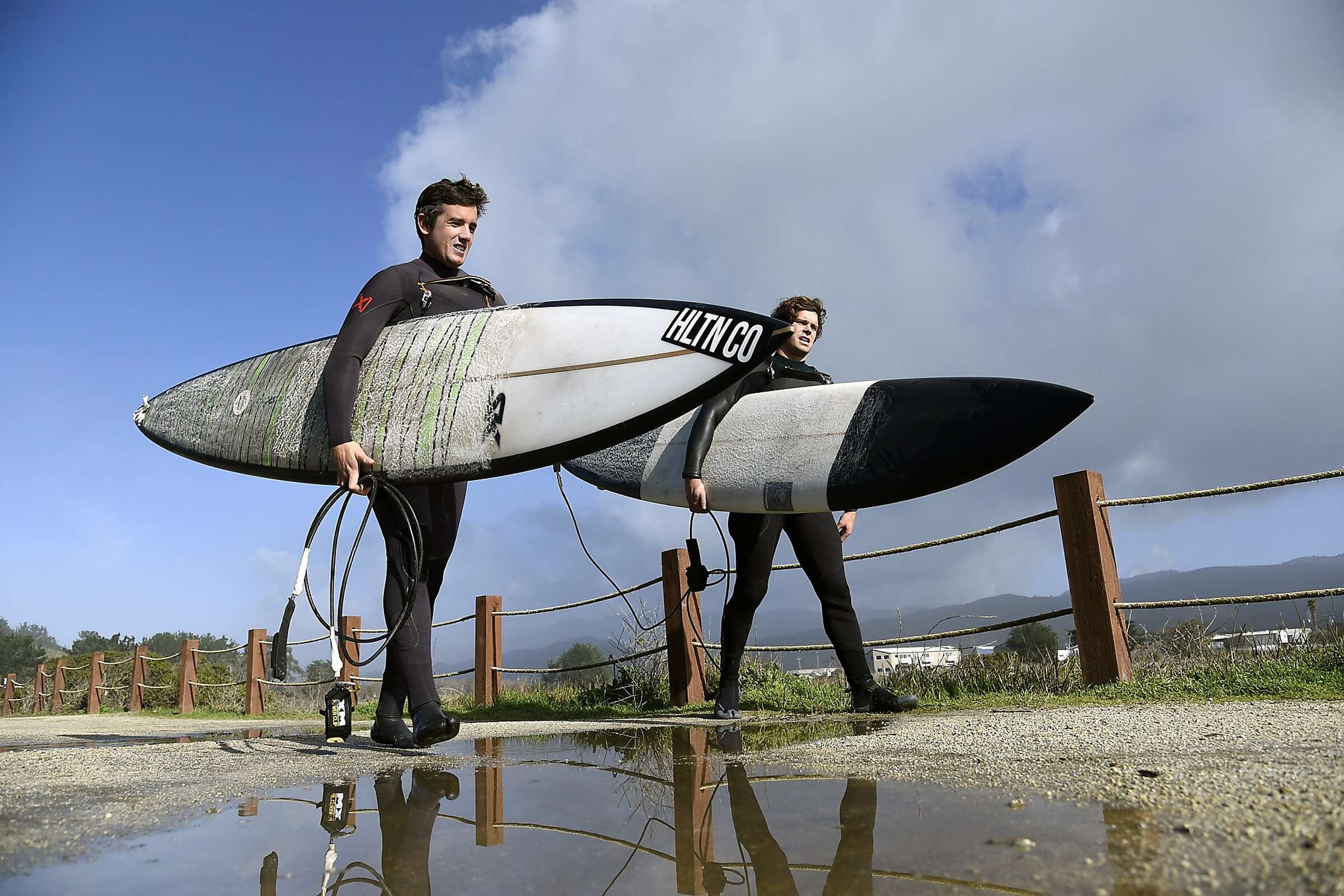 Monster 50-foot waves hit Northern California, professional surfers ...