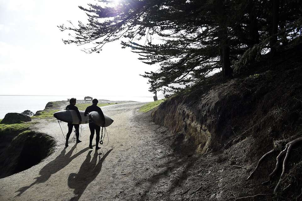Monster 50-foot waves hit Northern California, professional surfers ...