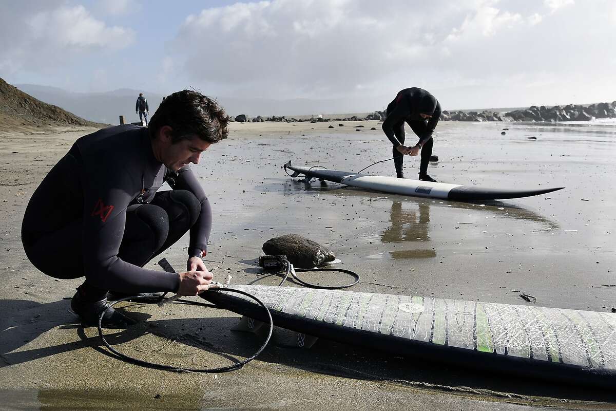 Monster 50-foot waves hit Northern California, professional surfers ...