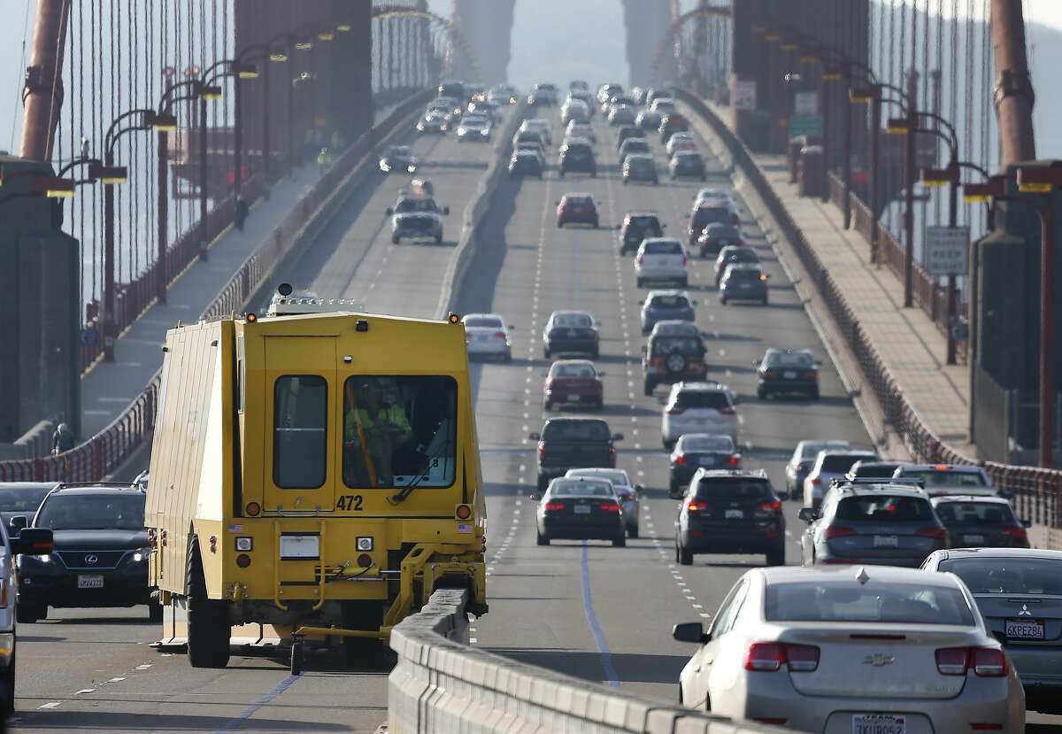 Golden Gate Bridge down one lane for Tuesday morning commute