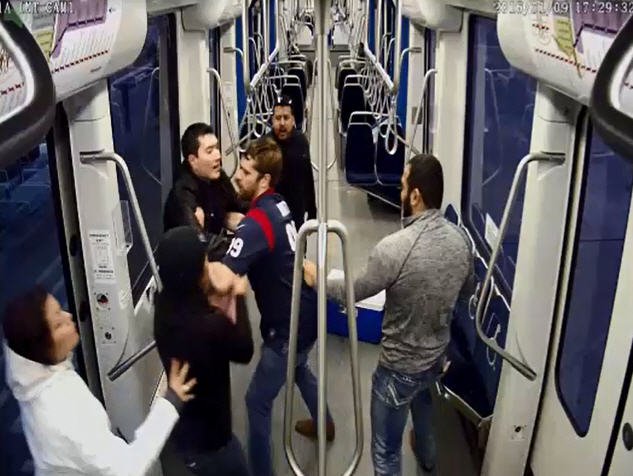 Metro surveillance video shows train fight after Houston Texans Playoff ...
